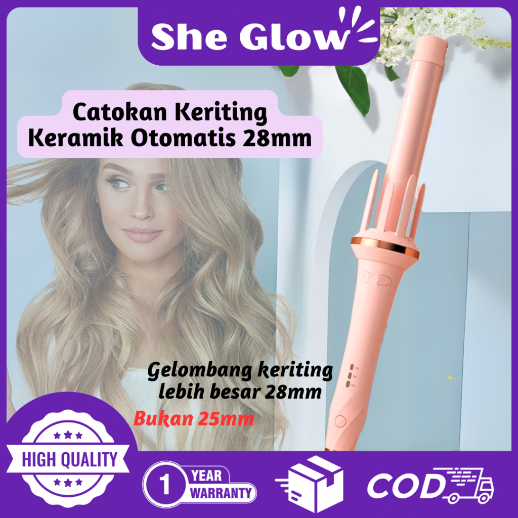 Jual She Glow (GARANSI 1 TAHUN) Catokan Keriting Keramik Otomatis Libra ...