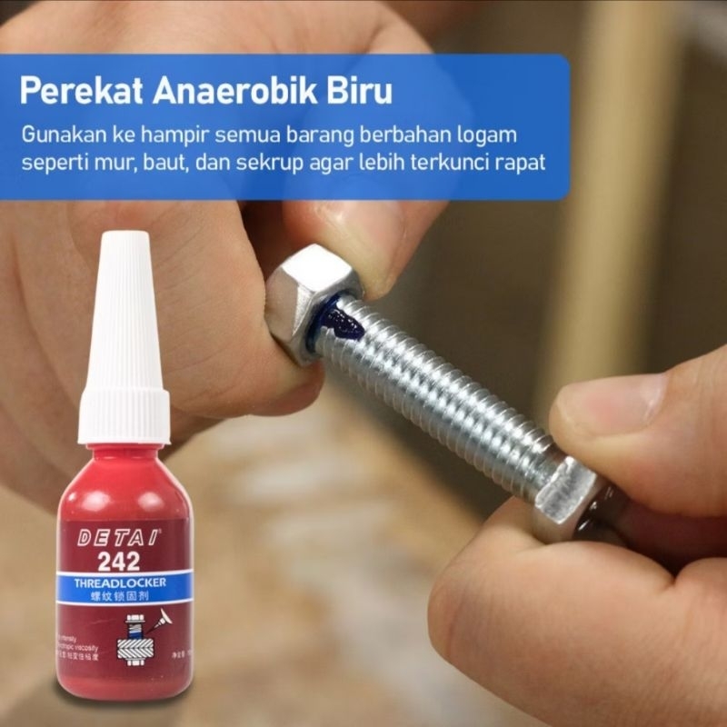 Jual Cairan Liquid Thread Locker Lem Penguat Baut Perekat Baut Detai ...