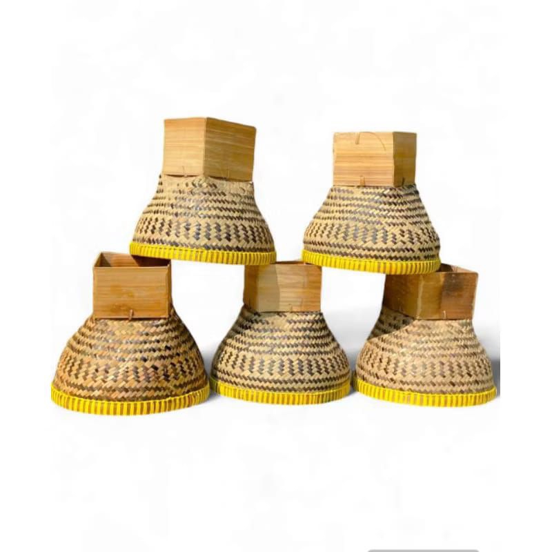 Jual BAKUL BAMBU MOTIF BATIK BAKUL NASI CETING WAKUL ANYAMAN BAMBU ...