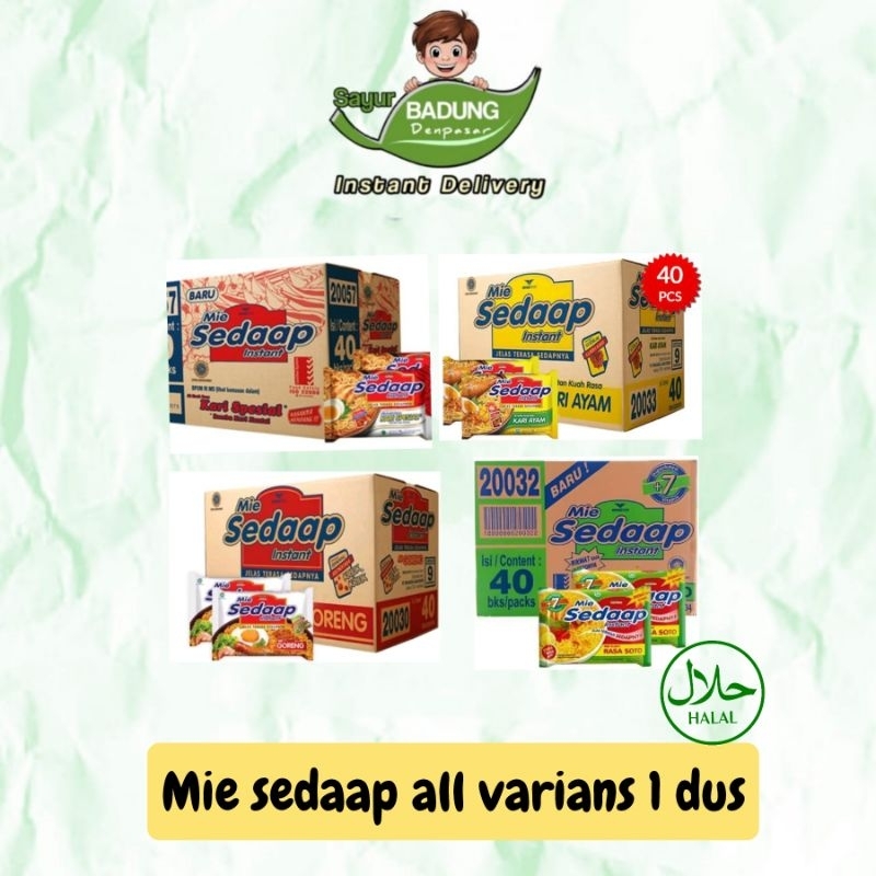 Jual Mie Sedaap Instant All Variants 40 Pcs (1 dus) | Shopee Indonesia