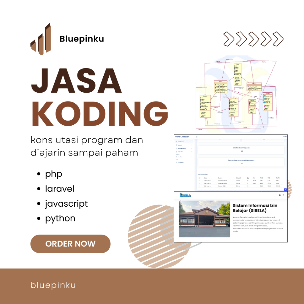Jual JASA KODING + KONSULTASI PROJEK TUGAS AKHIR | Shopee Indonesia