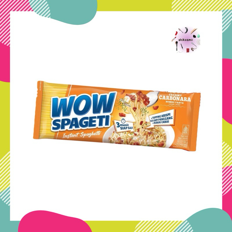 Jual Wow Spageti Spaghetti Instant Creamy Carbonara 84gr | Shopee Indonesia