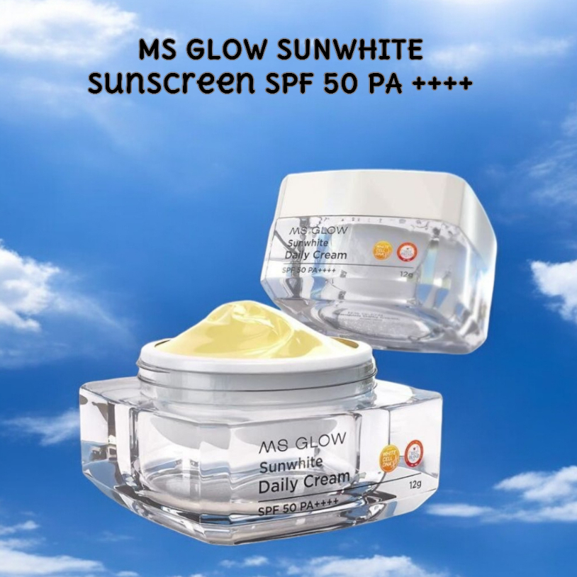 Jual MS Glow SunWhite Daily Cream Original Cream Pagi Siang Sun White ...