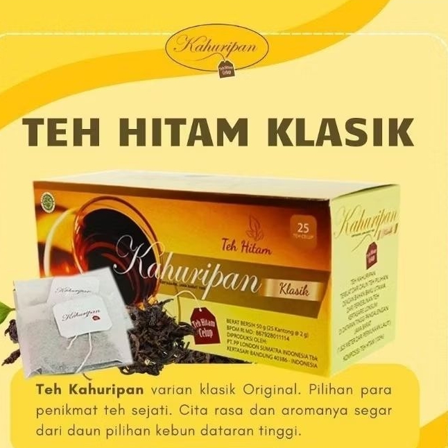 Jual Kahuripan Teh Hitam Klasik Original (Dapat 3box teh exp mar 2025) | Shopee Indonesia