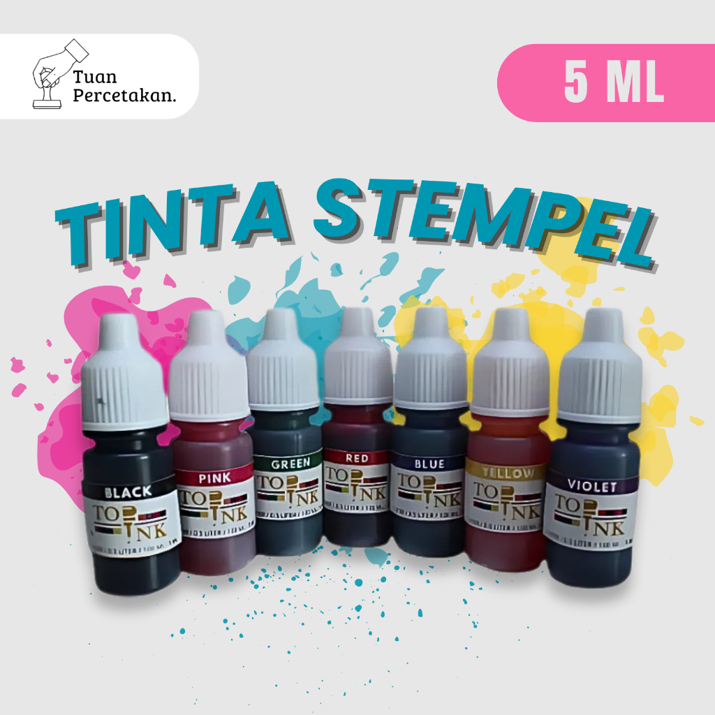 Jual Tinta TOPINK Stempel Flash Otomatis | Media Kertas | Ukuran 5 ML ...