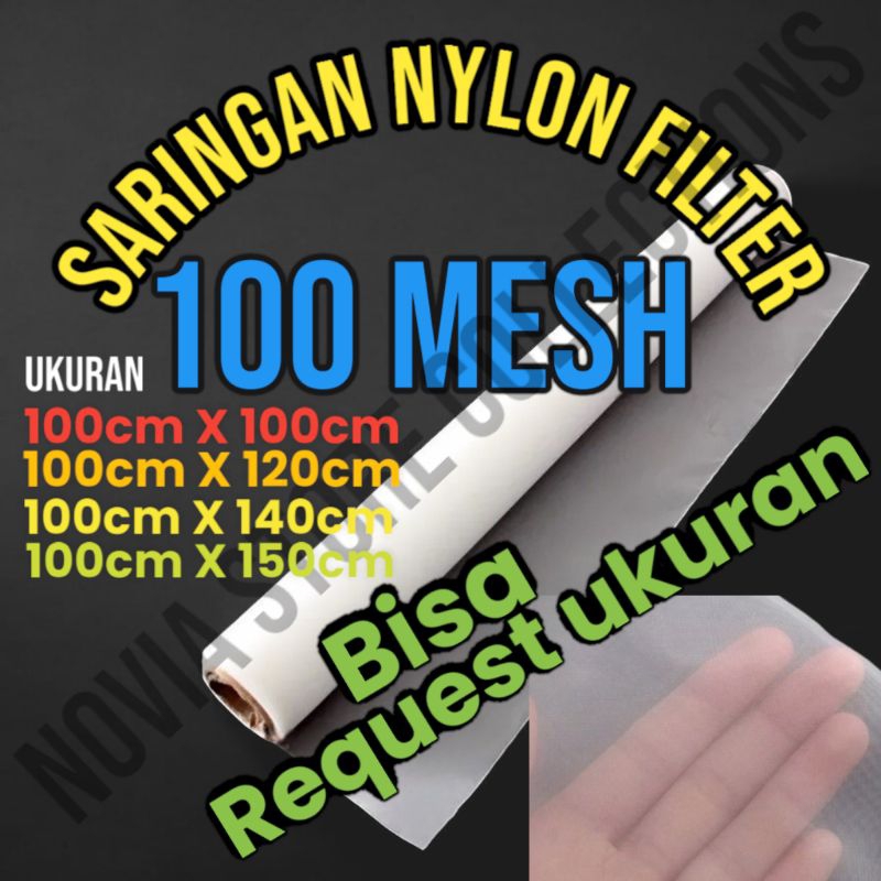Jual kain saringan nylon filter mesh 100/149 micron/penyaring tepung ...
