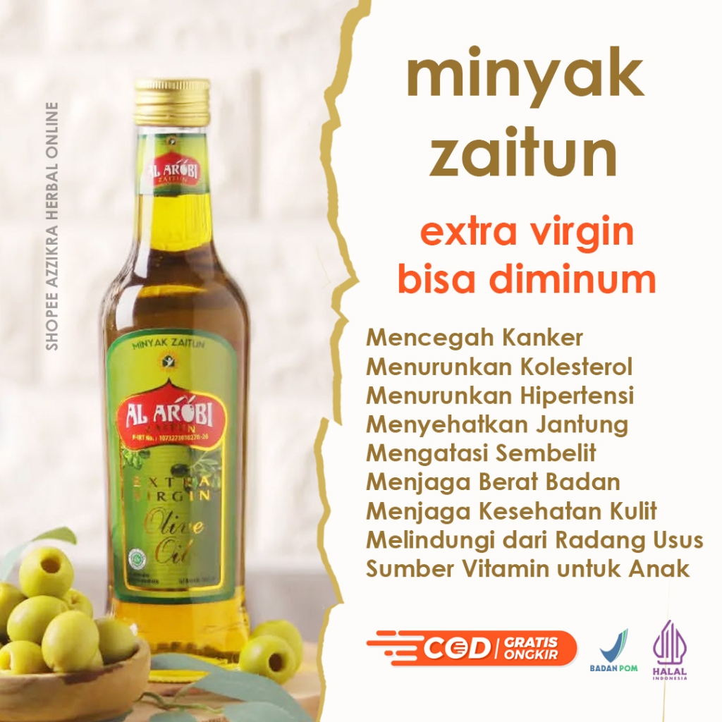 Jual Al Arobi Minyak Zaitun Asli Extra Virgin Olive Oil 100% Untuk ...
