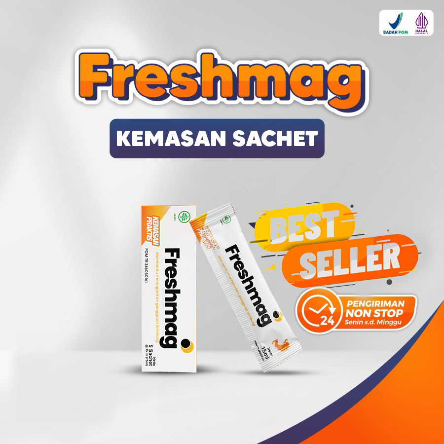 Jual Freshmag New varian Kemasan Sachet 1 Box isi 5 pcs @15 Ml BPOM ...