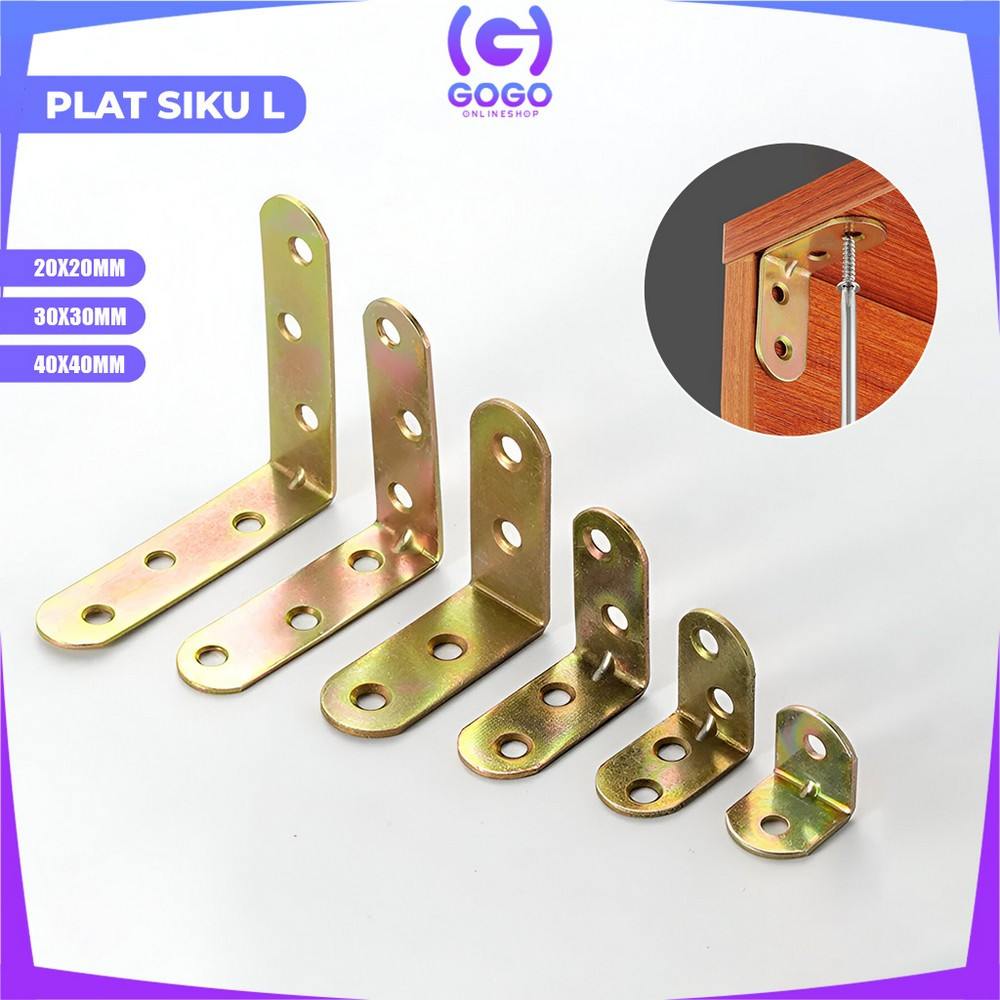 Jual GOGO-C1190 Siku Rak Plat Siku L Besi Stainless Bracket Siku ...