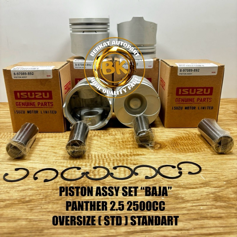 Jual PISTON SET ( TIPE A HARGA 4PCS ) OS STD ISUZU PANTHER 2.5 2500CC ...