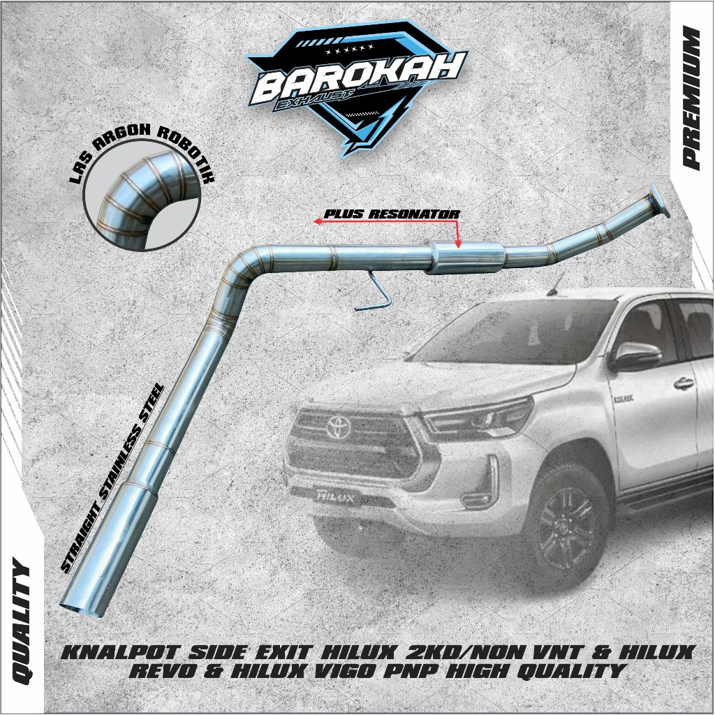 Jual KNALPOT SIDE EXIT HILUX 2KD/NON VNT & HILUX REVO & HILUX VIGO PNP ...