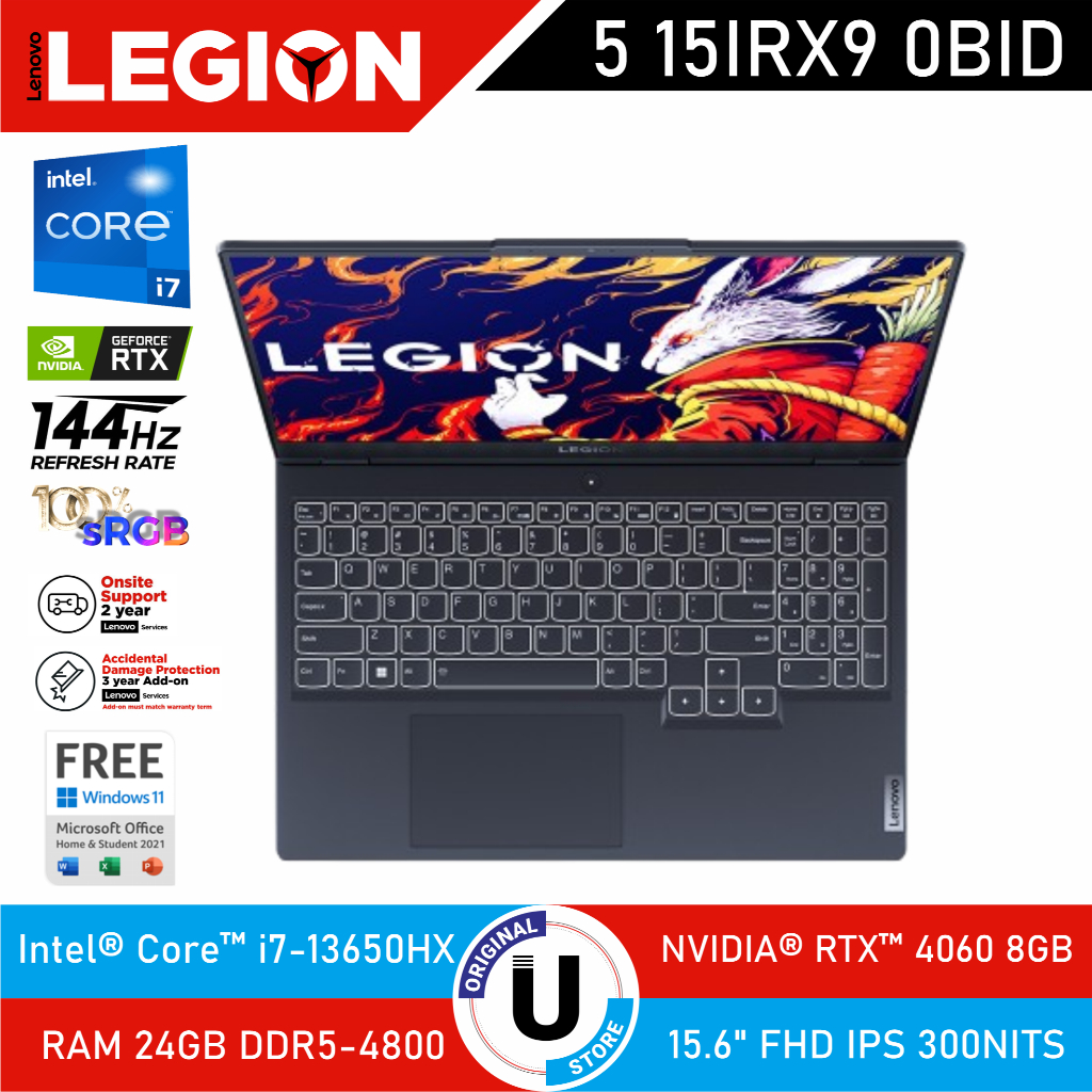 Jual LENOVO LEGION 5 15IRX9 0BID CORE i7-13650HX 24GB 512GB RTX4060 8GB ...