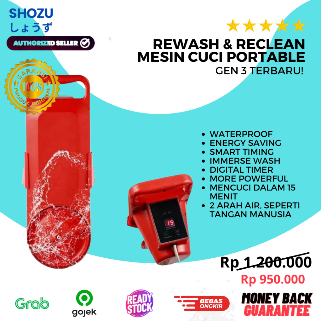 Jual Rewash Reclean Mesin Cuci Portable Mesin Cuci Ember GEN3 TERBARU! | Shopee Indonesia