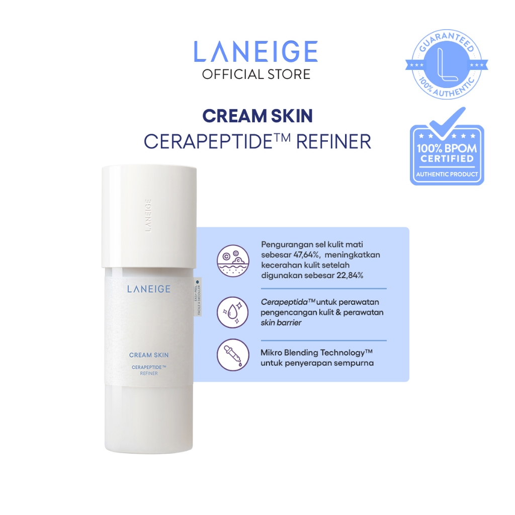 Jual LANEIGE Cream Skin Cerapeptide™ Refiner 170 mL FREE Mini Cream ...