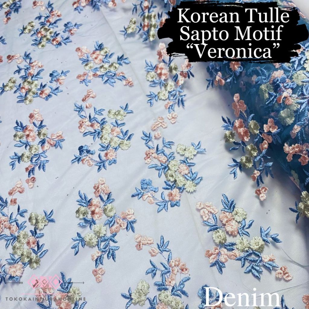 Jual Kain Tille Garden Kebaya Brukat Veronica NEW 2024 Bordir Premium ...