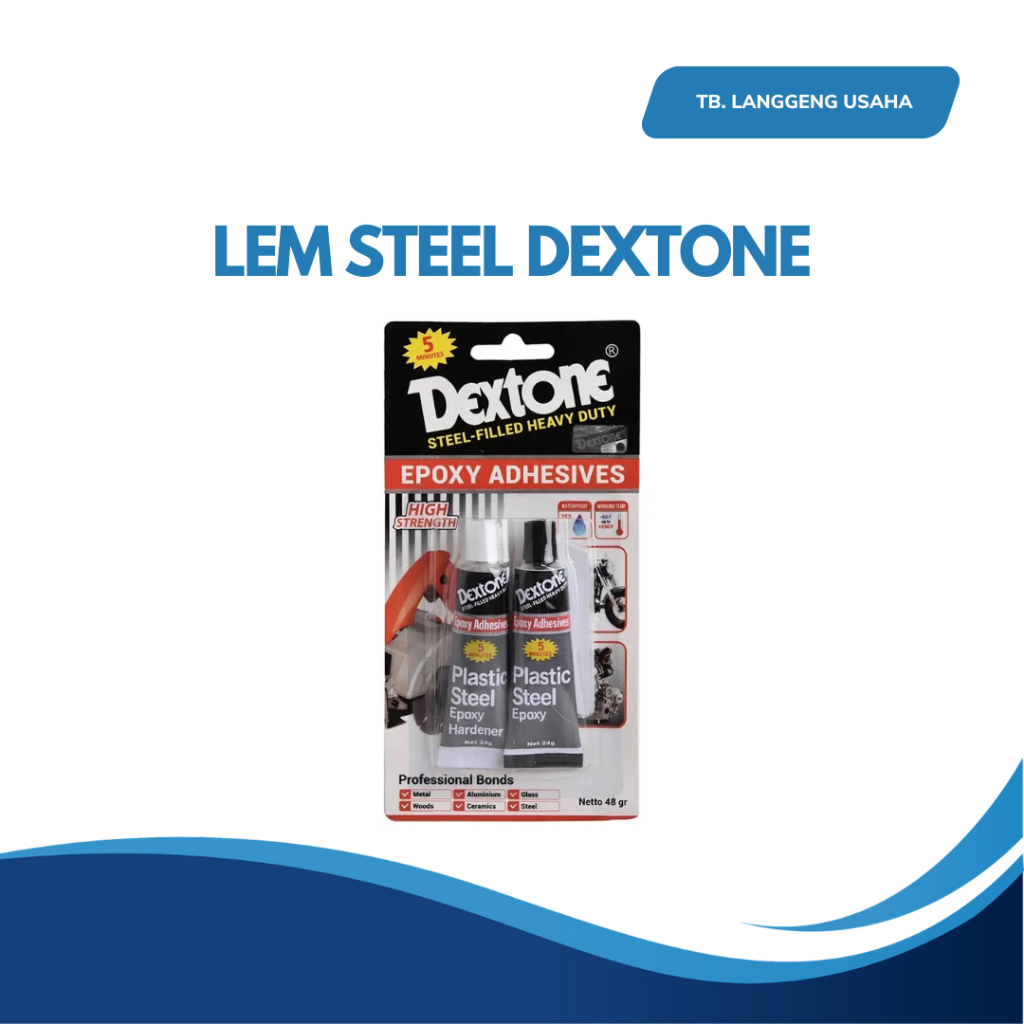 Jual LEM STEEL DEXTONE EPOXY ADHESIVES 5 MENIT 48gr clear bening lem ...