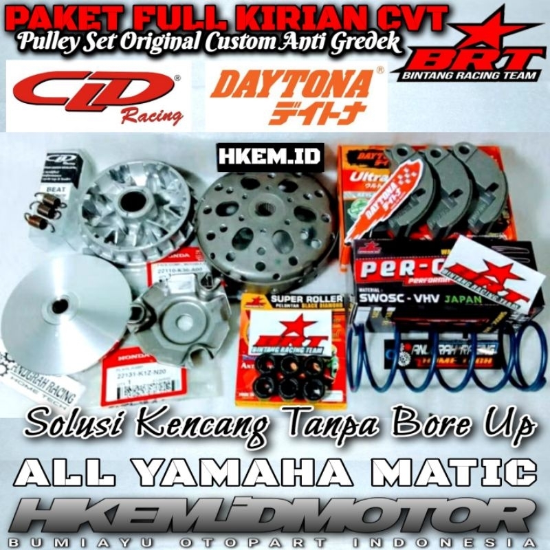 Jual Paket Full Kirian CVT Mio M3 Nmax Aerox Gear 125 Fazzio Soul Fino ...