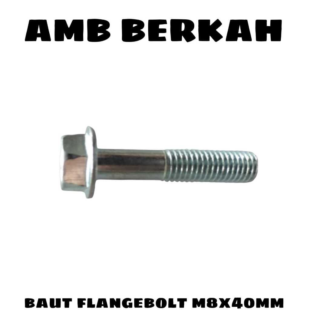 Jual BAUT FLANGE BOLT M8X40 ( KUNCI 12 PNJNG 4CM ) | Shopee Indonesia