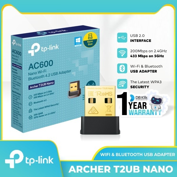 Jual USB Adapter TP-Link Archer T2UB Nano Bluetooth + WiFi DualBand ...