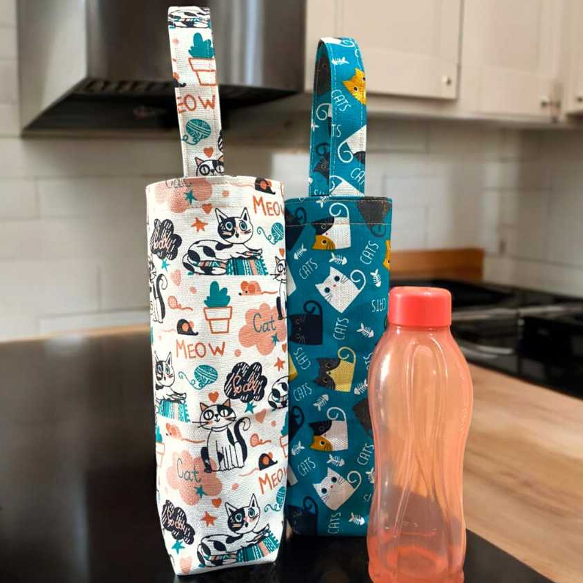 Jual Tas Botol Tumblr Kanvas 1 Liter Tebal Motif Kucing Lucu Untuk Anak ...
