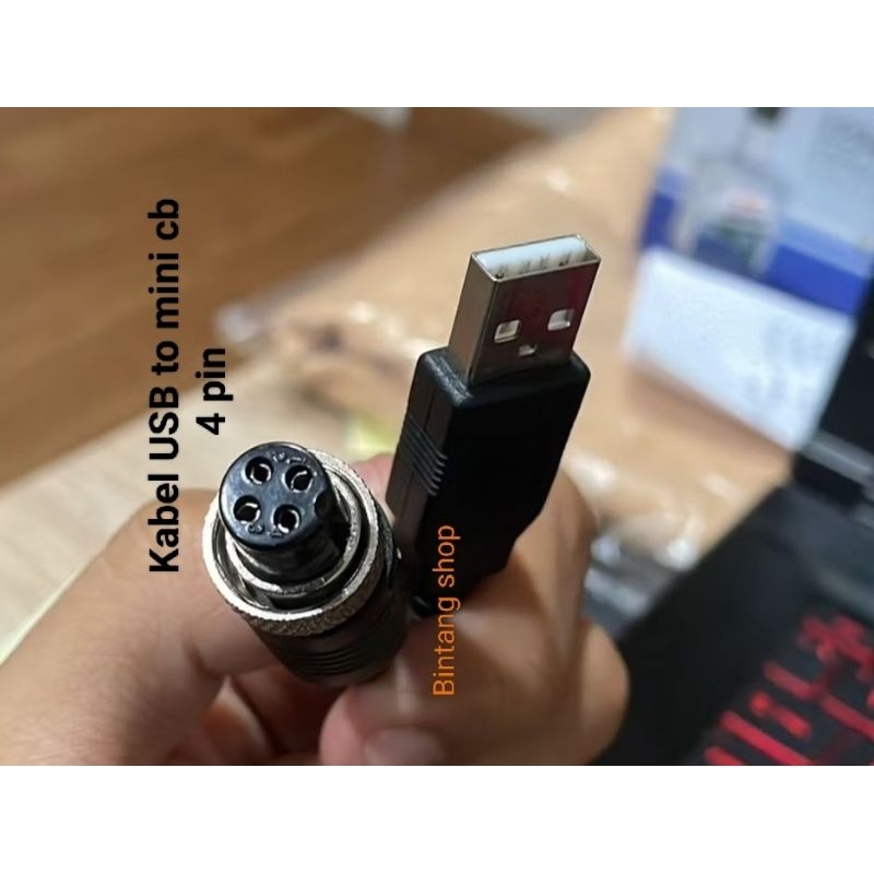 Jual kabel USB to mini CB 4 pin 1 meter custom | Shopee Indonesia