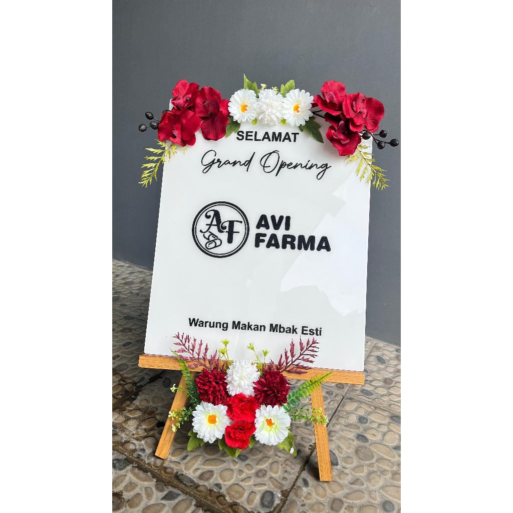 Jual Karangan Bunga Akrilik Custom / Karangan Grand Opening | Shopee ...