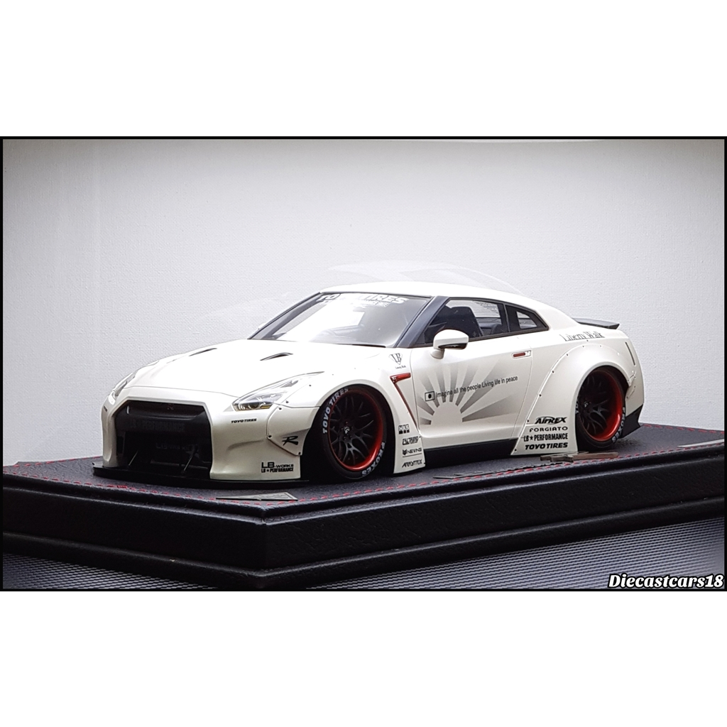 Jual 1/18 Makeup Model Nissan GTR R35 LB Liberty Walk Ducktail White ...