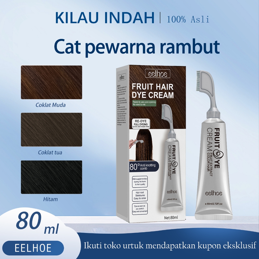 Jual EELHOE Cat Pewarna Rambut 80ml - Dengan Formula Tanaman Alami ...