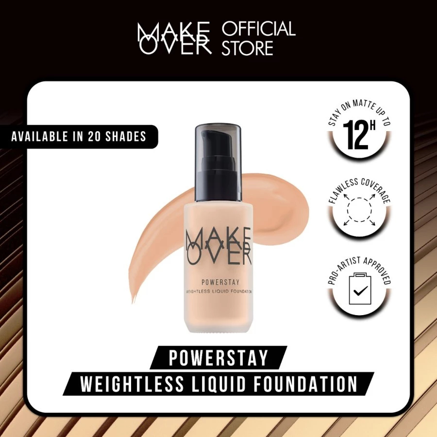 Jual MAKE OVER Powerstay Liquid Foundation | Shopee Indonesia