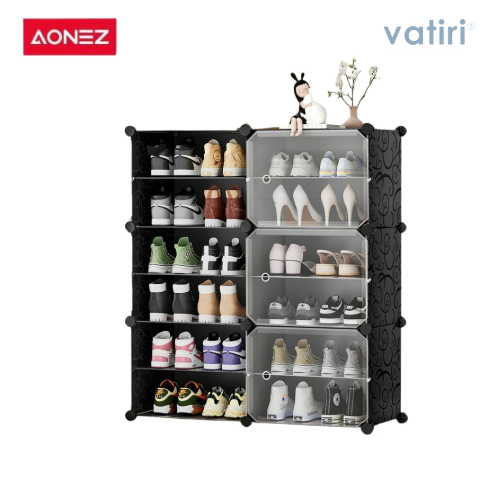 Jual VATIRI x AONEZ Rak Sepatu Anti Debu 6 Layer Kotak Sepatu Serbaguna ...