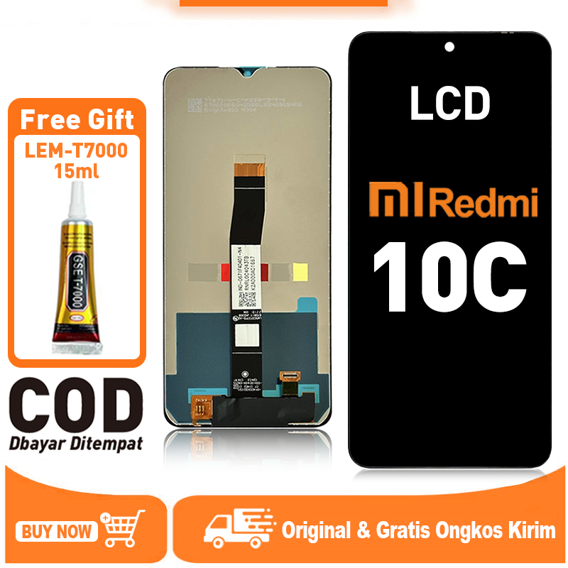 Jual LCD REDMI 10C TOUCHSCREEN Fullset Asli Crown Murah Ori Compatible ...