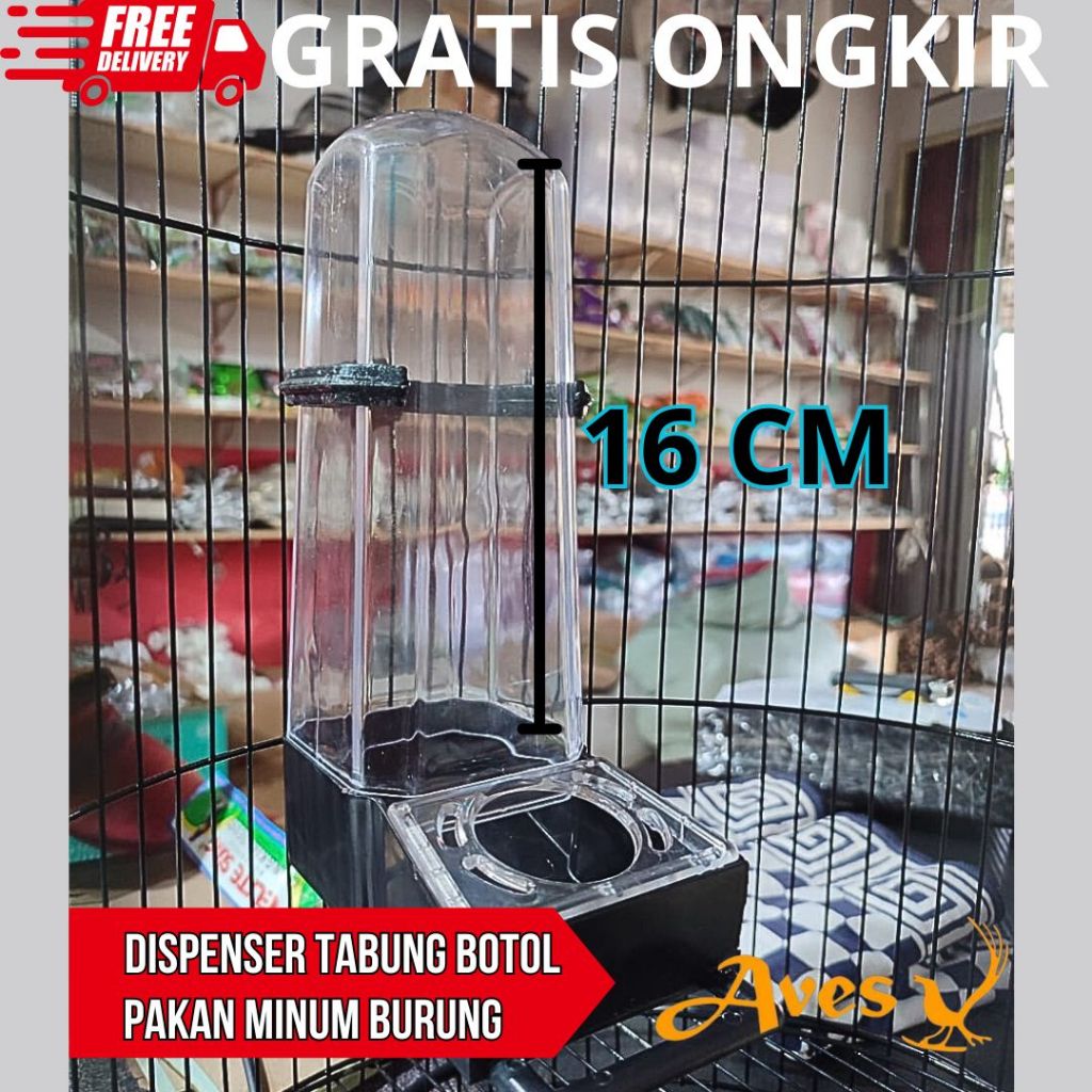 Jual DISPENSER TABUNG BOTOL GALON PLASTIK MIKA JUMBO WADAH PAKAN MINUM ...