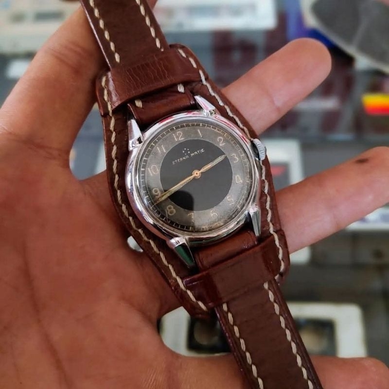 Jual Eterna Matic Military watch 1950s. Vintage Jadul Antik. Not Omega ...