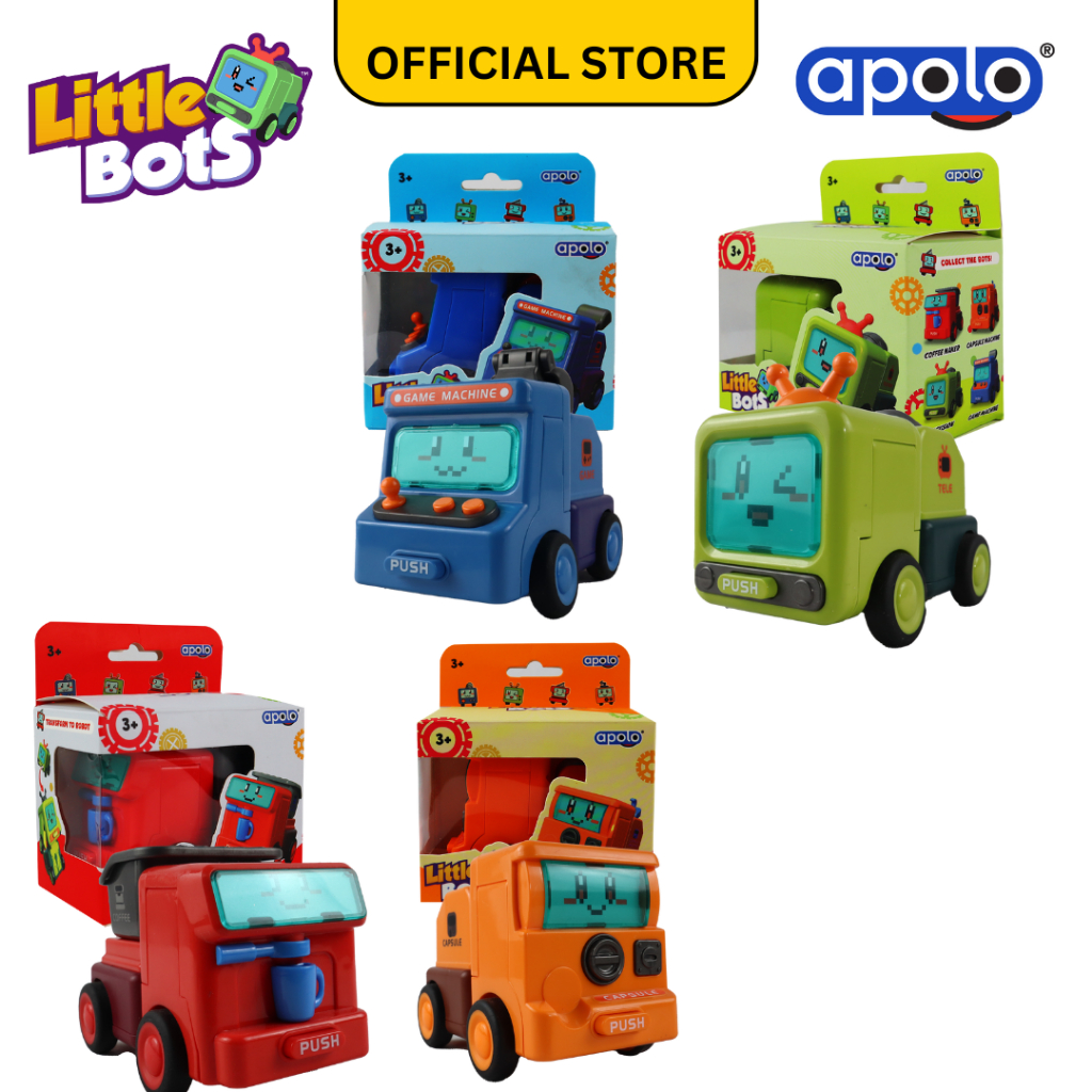 Jual Apolo Little Bots | Mainan mobil berubah robot | Shopee Indonesia