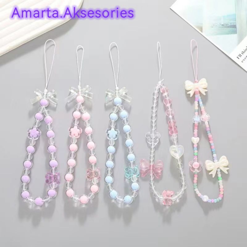 Jual Gantungan HP Manik Motif Tali Lanyard Strap Charm Custtom Strap ...