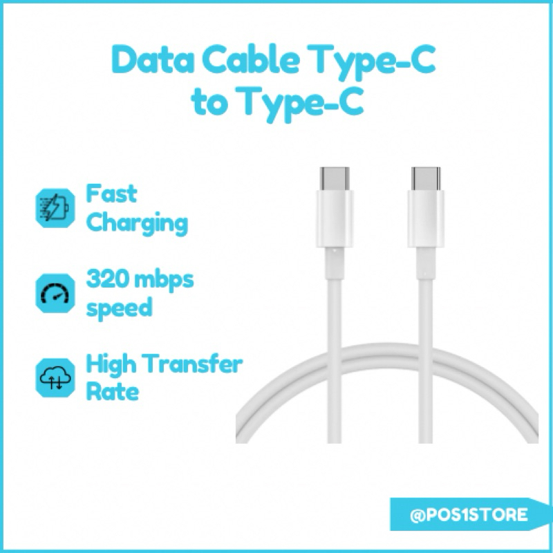 Jual Data Cable Type-C to Type-C; C to C ; C ke C 1 meter Kabel Data ...