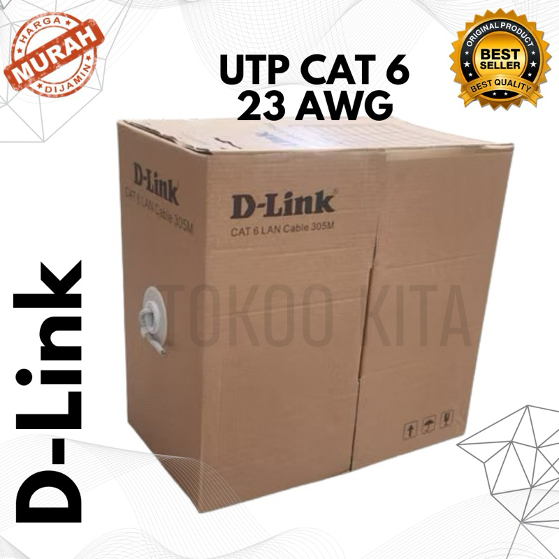 Jual Kabel Lan D-Link CAT.6 UTP 23AWG Gray Color, Easy Pull Box, 305m Box Cable | Shopee Indonesia