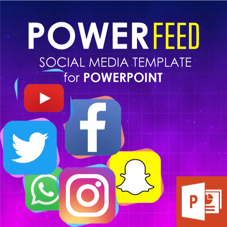 Jual POWER Feed SOSMED Template PowerPoint v.1 | Shopee Indonesia