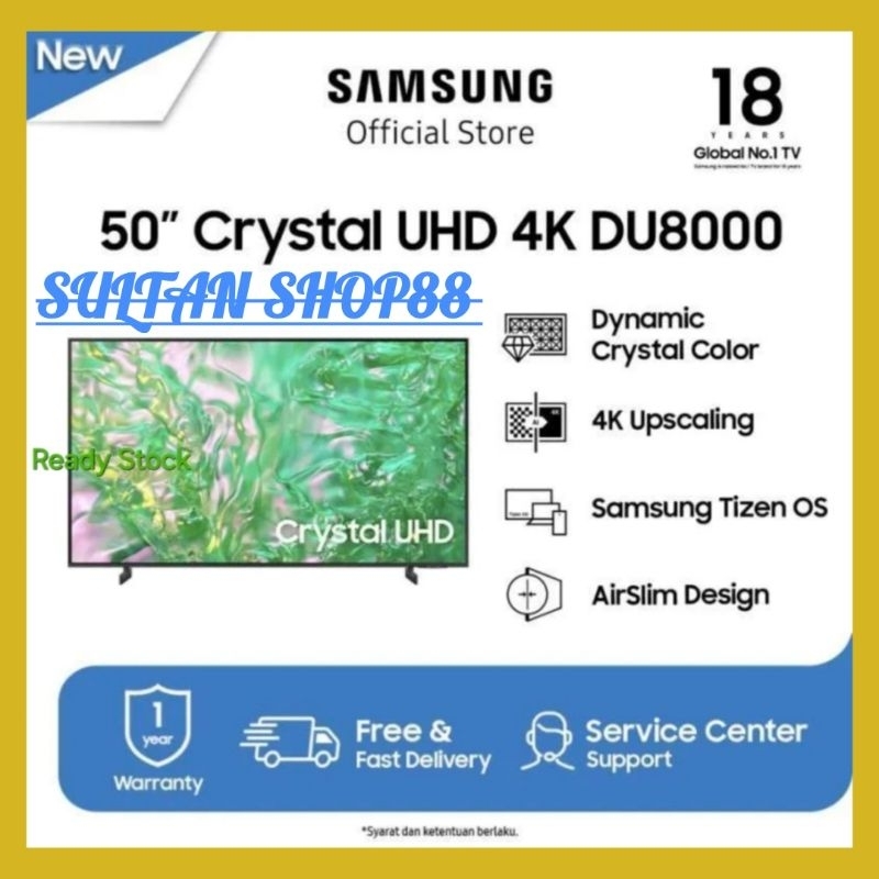 Jual SAMSUNG 50DU8000 50 INCH CRYSTAL UHD 4K SMART TV I SAMSUNG SMART TV UA50DU8000 CRYSTAL UHD ...