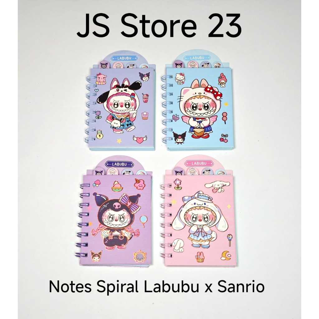Jual Notes Spiral Kecil Labubu x Sanrio / Notebook Spiral Labubu / Buku ...