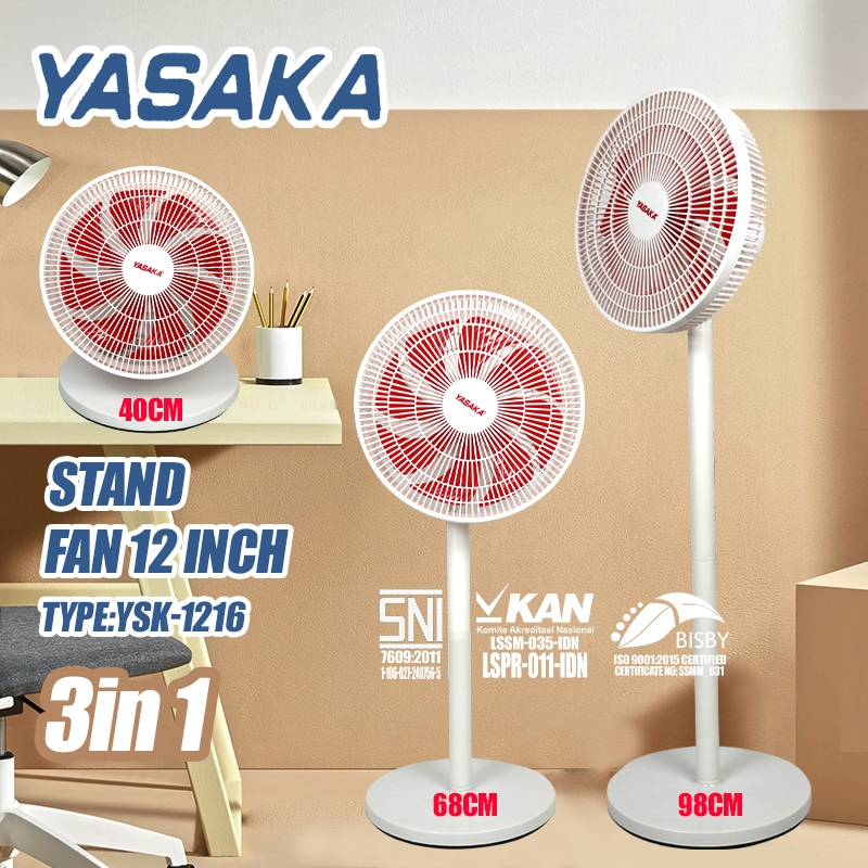 Jual KIPAS ANGIN BERDIRI YASAKA 12 INCH/STAND FAN 3 IN1 /KIPAS MURAH ...