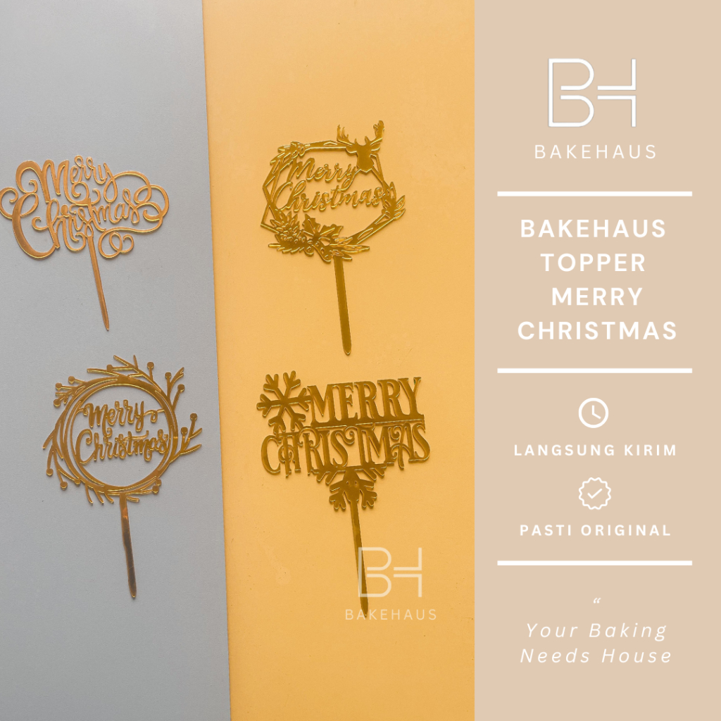 Jual TOPPER CAKE KUE NATAL MERRY CHRISTMAS BAKEHAUS | Shopee Indonesia