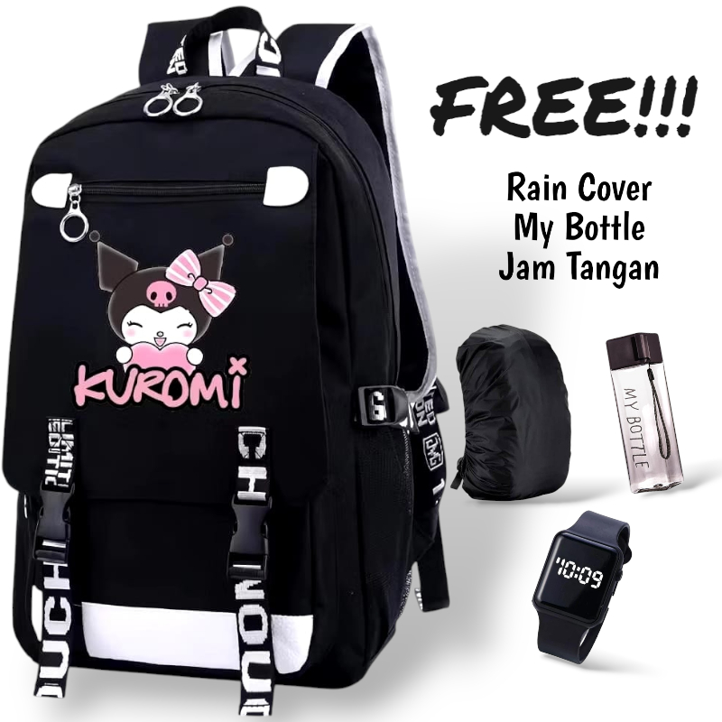 Jual PelangiBags Tas Sekolah Anak SD TK Smp Kuromi Love Perempuan Gambar Motif Terbaru Banyak ...