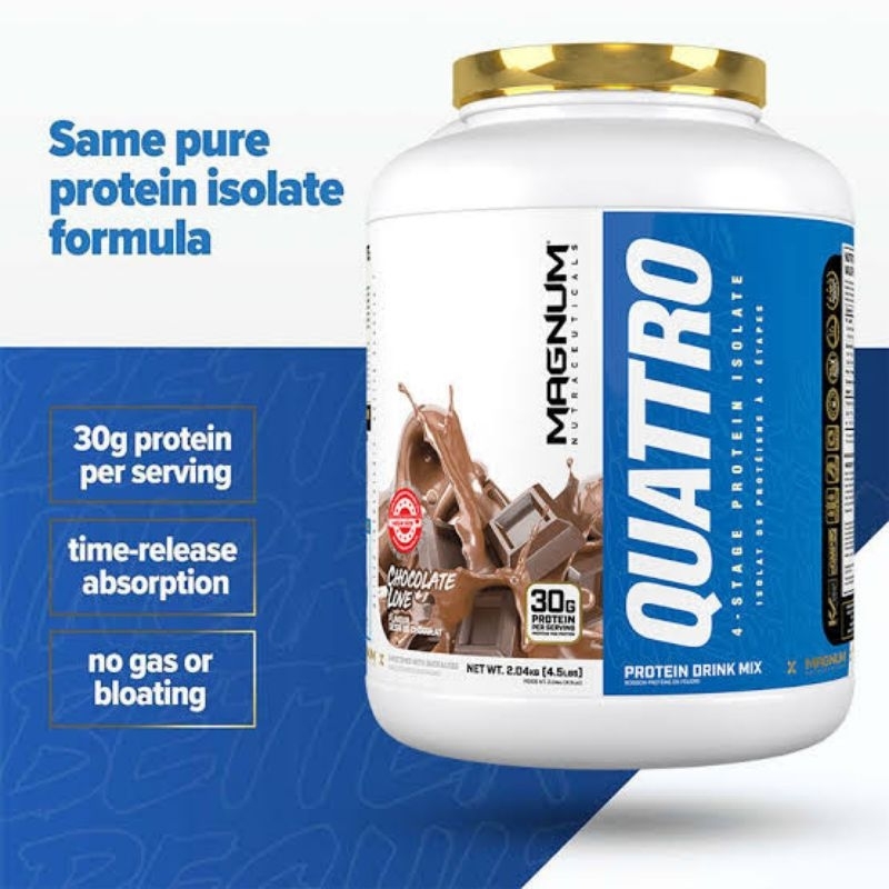 Jual MAGNUM QUATTRO 4 LBS Susu Whey Protein MAGNUM QUATTRO Whey Protein ...