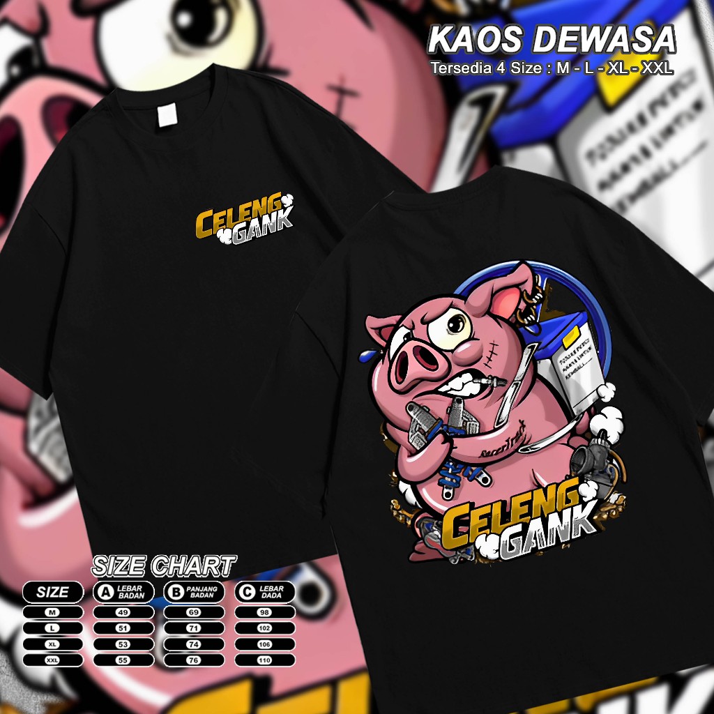 Jual Baju Kaos Atasan Honda CB GL Classik Celeng Gank Icikiwir Herex ...