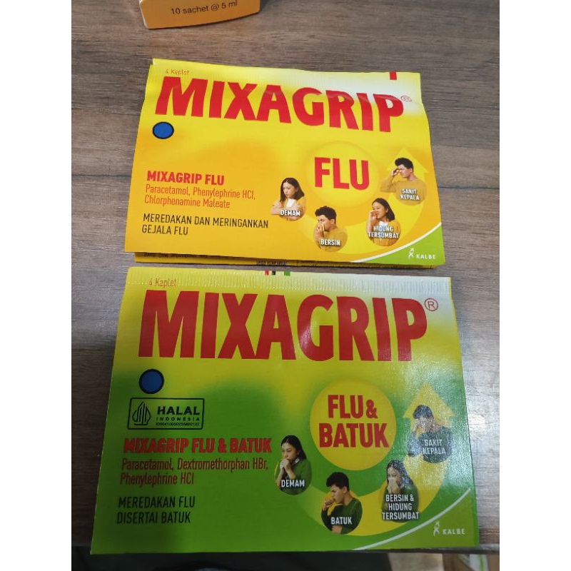 Jual mixagrip hijau batuk pilek mixagrip flu kuning harga perstrip ...