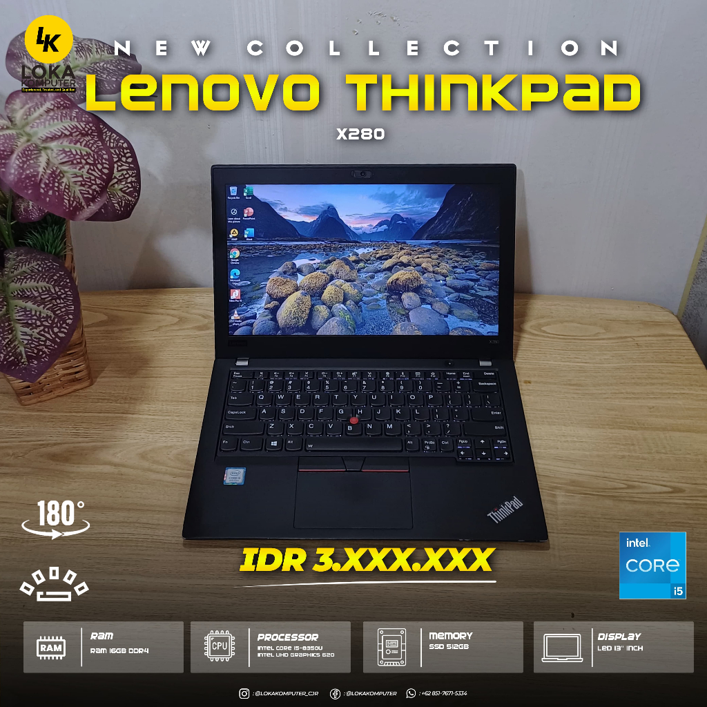 Jual Lenovo ThinkPad X280 Intel Core i5 8350 RAM DDR4 16GB 512gb NVME ...
