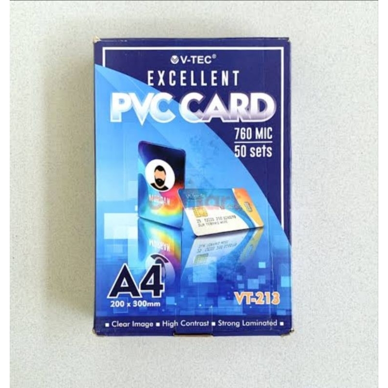 Jual Kertas PVC ID Card ukuran A4 merk V-Tec (Cek Deskripsi) | Shopee ...