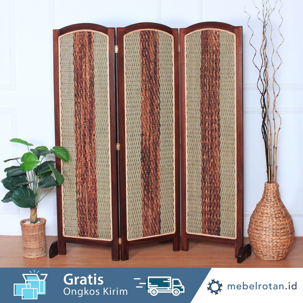 Jual an arianti PENYEKAT PARTISI RUANGAN KAYU OVAL 4 daun | PEMBATAS ...