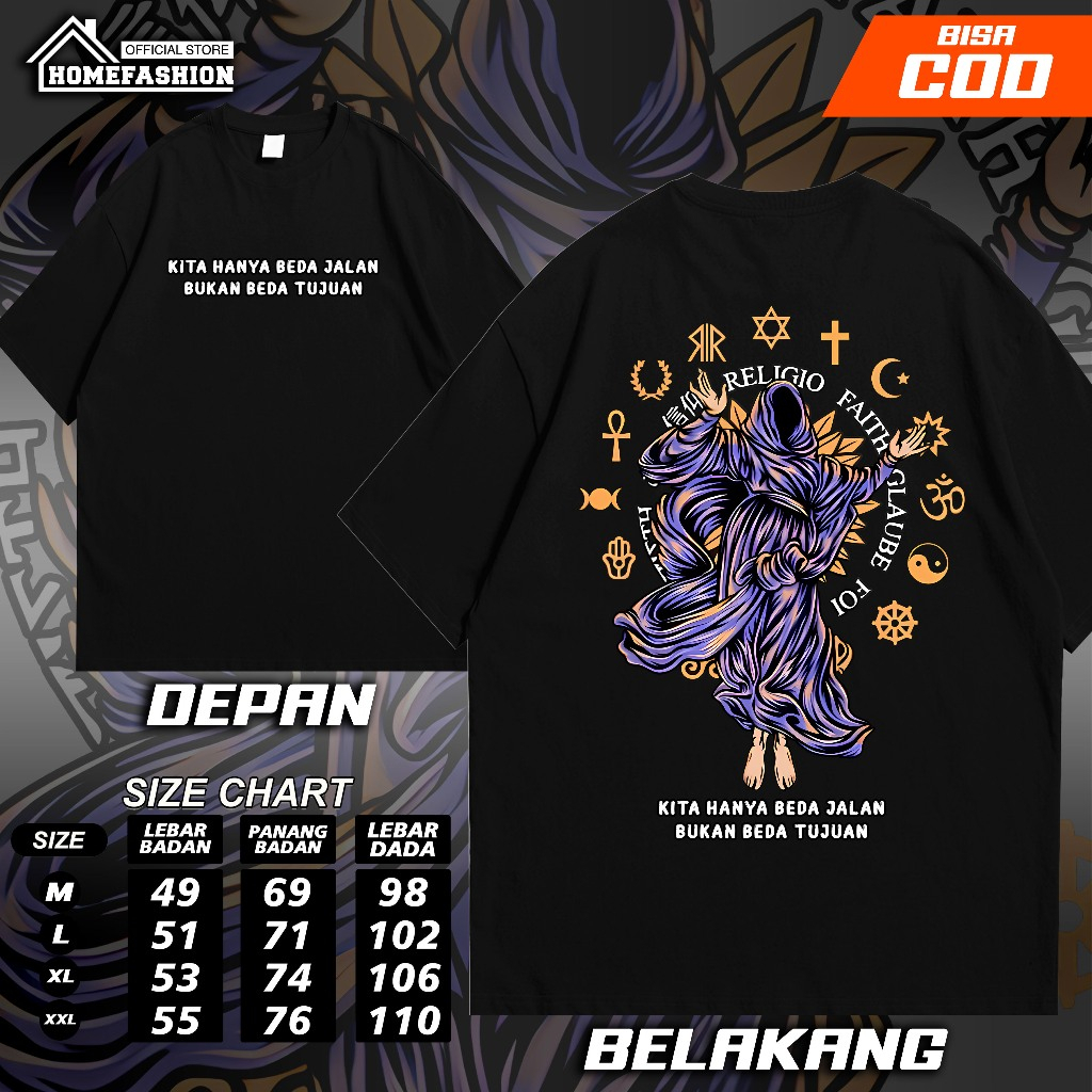 Jual T-Shirt/Kaos Distro Satanic - Pluralisme Kita Hanya Beda Jalan ...